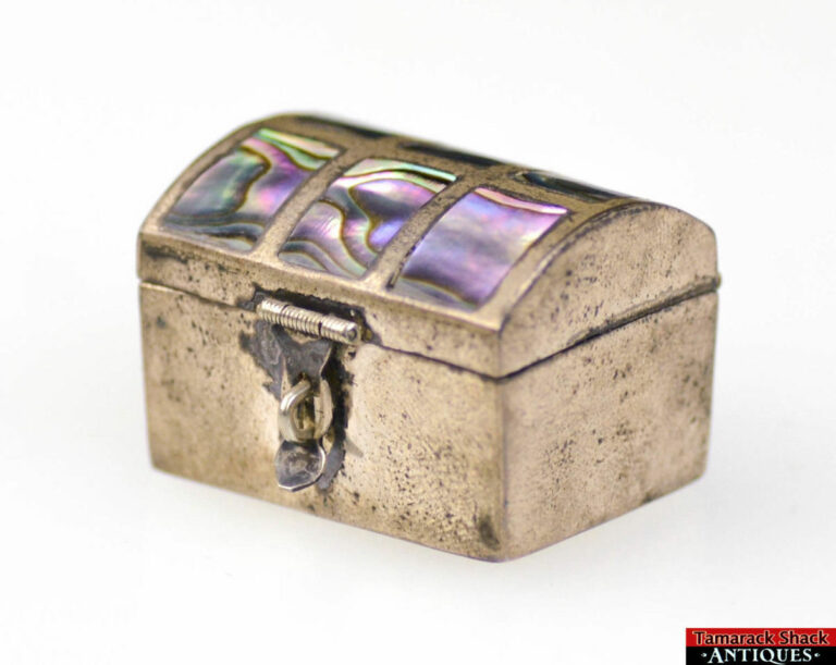 Vintage Sterling 925 Icuala Mexico Treasure Chest Abalone Latch ...