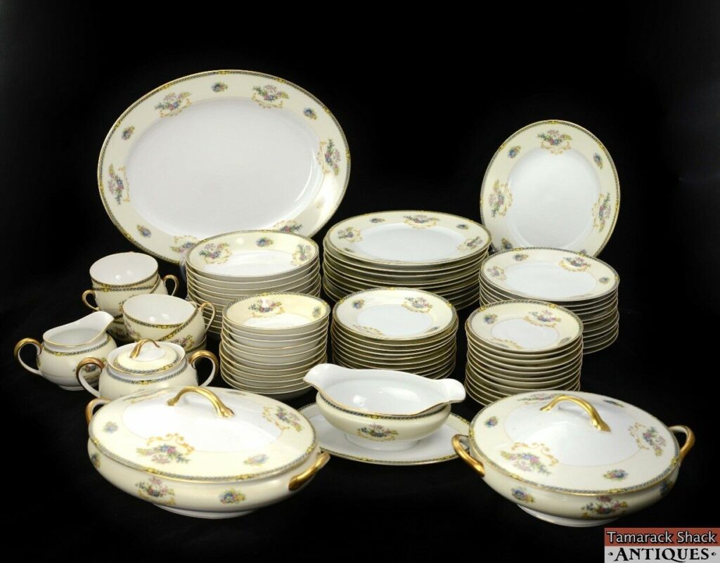 83pc Noritake Romance Set Dinner Plates Platter Covered Dish Gravy Boat ...