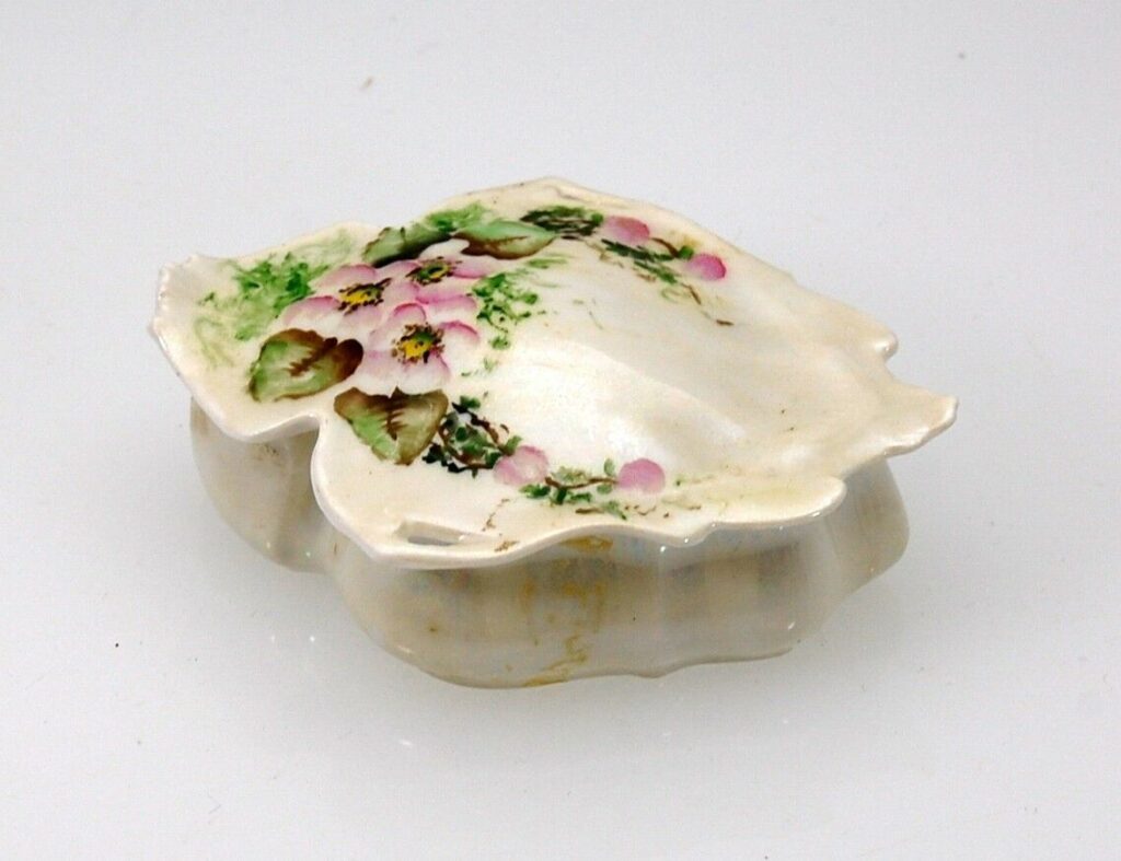 Antique Handpainted German Porcelain Pink Wild Rose White Lusterware ...