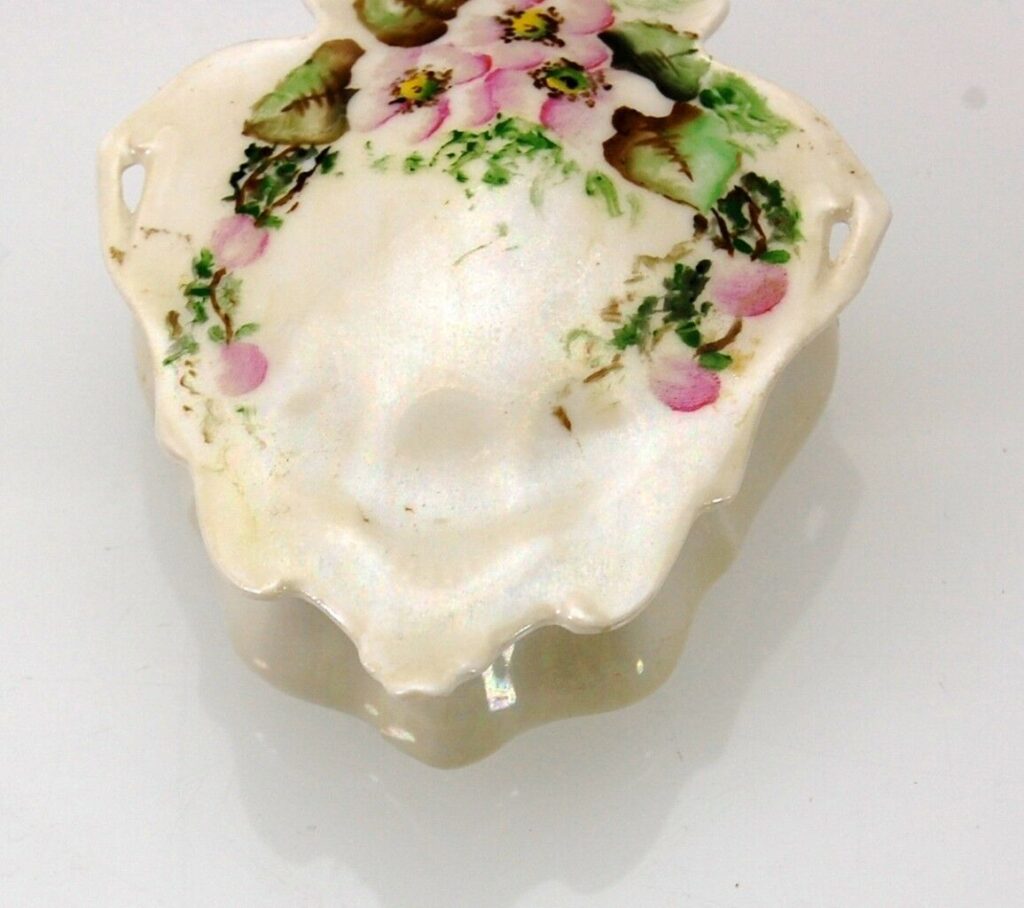 Antique Handpainted German Porcelain Pink Wild Rose White Lusterware ...