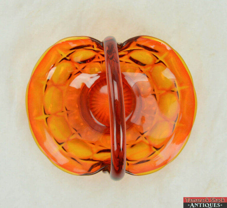 Beautiful Vintage Indiana Tiara Amberina Glass Basket, Constellation ...