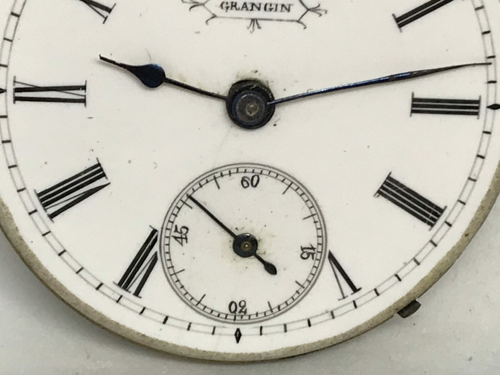 Grangin Watch Co. Pocket Watch Movement & Dial, Hands | Parts/Repair ...