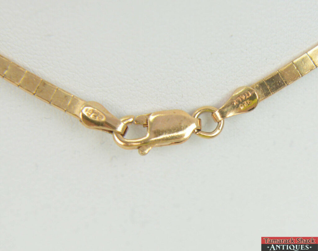 Vintage Italy Vermeil Sterling Silver Diamond Knot Crossed Loop Choker ...